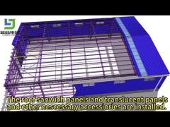 Q235B Q355B Custom Steel Structure Warehouse Prepainted Steel Sandwich Panel