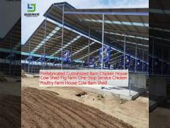 Prefabricated Light Steel Frame Construction Structure Modular Design Frame Chicken Poultry Farm House Cow Barn Shed