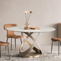China OEM Round Contemporary Marble Dining Table 1.35M Formaldehyde Free for sale