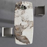 China Geometric Structure Italian Marble Top Table Rectangular 200cm Long for sale