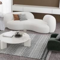 China Arc Backrest Modern Fabric Sofa Set for sale