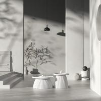 China Creative Household Round Small Plastic Tea Table For Mall for sale