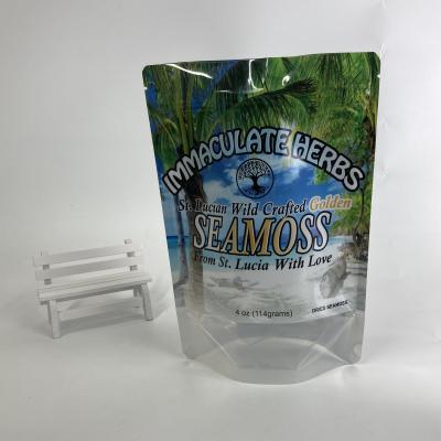 Cina L'abitudine dei sacchetti di plastica del commestibile ha stampato le borse d'imballaggio per il supporto risigillabile di Seamoss sui sacchetti della chiusura lampo con la finestra in vendita