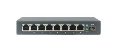 China 8 Port 10/100Mbps RJ45  passive optical ONU With 1 epon port, with 8 poe+ for sale