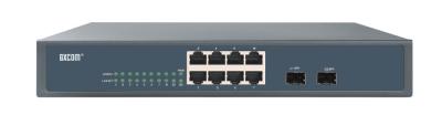 China 8 Port 10/100/1000Mbps Ports Managed POE Switch With 2 Gigabit SFP Slots for sale
