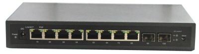 China Reverse poe managed 8 Port all gigabit  ethernet switch with 2 sfp, full gigabit vlan port mirror link aggregation for sale
