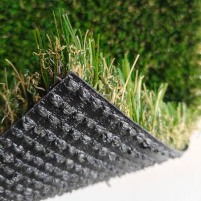 China Three Types Of Grass Shapes Mixed 38mm Outdoor Green Artificial Grass With Low Maintenance and excellent texture for sale