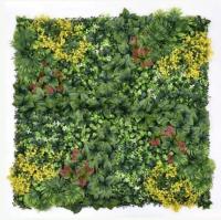 Quality Low Maintenance Fake Green Wall Grass Long Lasting Performance PE Square Shape for sale