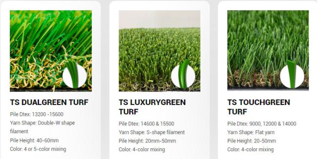 38 mm Landsacping Artificial Grass 13800 Dtex Synthetict Turf Manufacturer for Playground