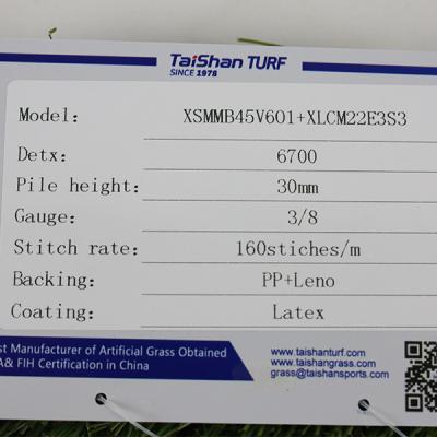 China 30 mm Pile Height Landschap Synthetisch gras 6700 Dtex Decoraties UV-bestand Te koop