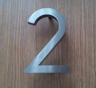 China el oro de encargo 3d sae del número del número H20CM de la calle de la casa del acero inoxidable de la letra de la muestra 3D firma en venta