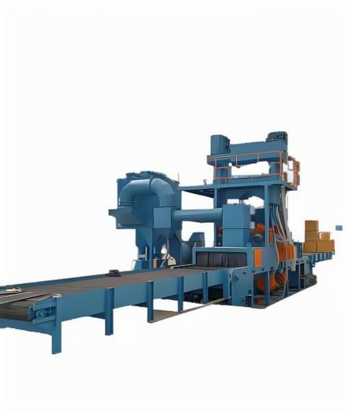 Quality Manganese Steel Roller Conveyor Shot Blasting Machine For Steel Profile H Beam I Beam Bars for sale