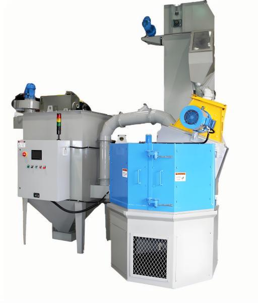 Quality 380V Rotary Table Shot Blasting Machine With PLC Control For Small Metal Parts Moulds for sale