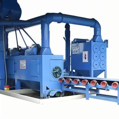 China Steel Pipe External Surface Steel Rebar Automatic Shot Blasting Machine With Special Rollers for sale