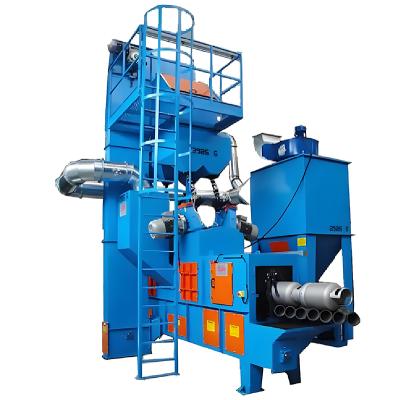 China Continuous Natural Gas LPG Cylinder Shot Blasting Machine With Diabolo Roller Conveyor for sale