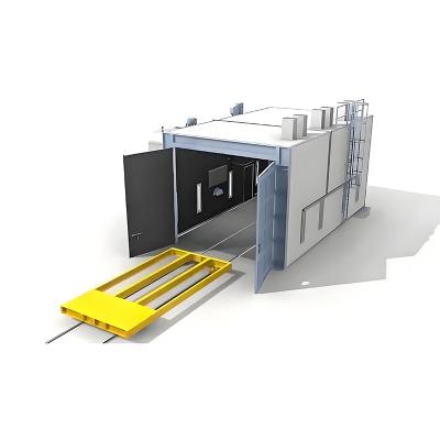 China Inhabitable Sand Blasting Room With Scraper Floor Abrasive Automatic Recycle System for sale