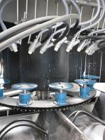China Fully Automatic Satellite Multi Rotary Table Sand Blasting Machine 6 Station 380V for sale