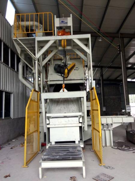Quality Rotary Drum Shot Blasting Machine With Auto Loading For Batch Metal Parts for sale