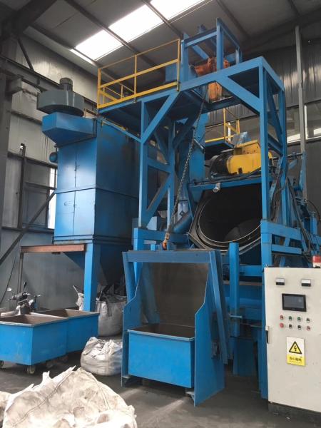 Quality Rotary Drum Shot Blasting Machine With Auto Loading For Batch Metal Parts for sale