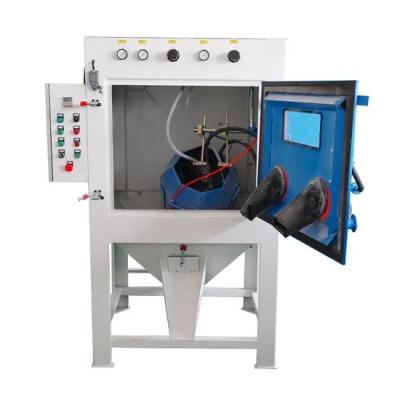 China Rotary Drum Automatic Sand Blasting Machine For Small Metal Parts Batch Cleaning for sale