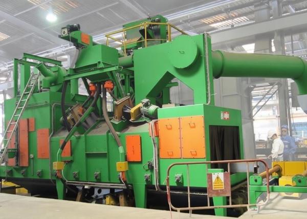 Quality 0.5-4.0m/Min Roller Conveyor Shot Blasting Machine Using Cut Wire Shot Media for sale