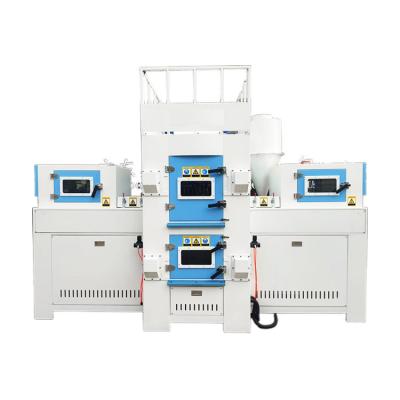 China 30kw Compressed Air Operated Double Sides Automatic Sand Blasting Machine With PLC Control for sale