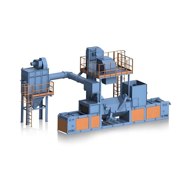 Quality Wire Mesh Shot Blasting Machine With Manganese Steel Wire Mesh Automatic Control Mode for sale