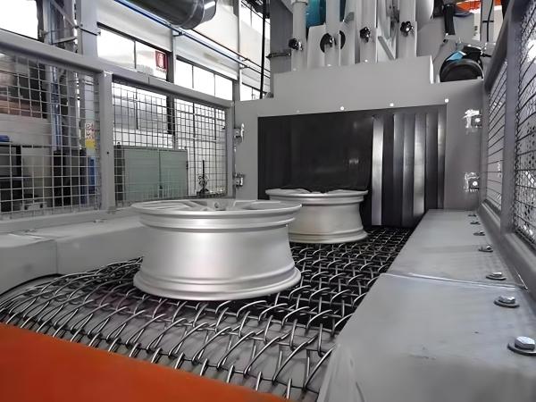 Quality Cleanliness Sa2.5-3.0 Wire Mesh Shot Blasting Machine With Noise Level Below 90 for sale