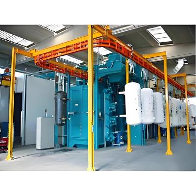 China Monorail Hanger Type LPG Cylinder Steel Bottle Shot Blasting Machine 100-300pcs/H for sale
