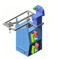 China Fully Automatic Monorail Shot Blasting Machine PLC Control HMI 500kg Capacity for sale