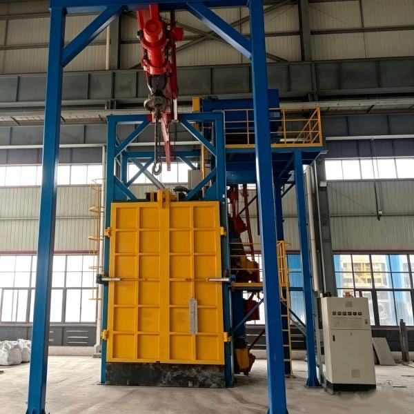 Quality PLC Control Spinner Hanger Shot Blasting Machine with No Pit Structural Form and for sale