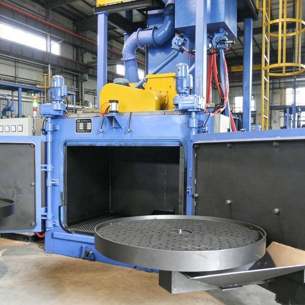 Quality Heavy Duty Rotary Table Shot Blasting Machine with PLC Control for Customizable Surface Treatment for sale
