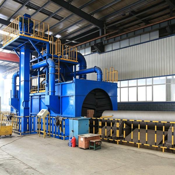 Quality Steel Pipe Shot Blasting Machine engineered to remove rust scale and mill scale for sale