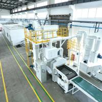 China Wire Mesh Shot Blasting Machine 600-1250mm Belt Width 4-8 Blast Wheels for sale