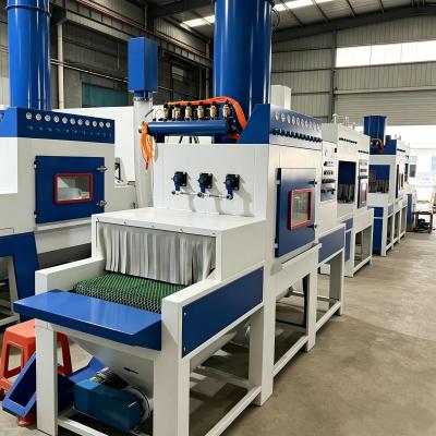 China Automatic Pass-through Conveyor Sand Blasting Machine with PLC Control and 220V/380V/440V Voltage for 2000mm x 1500mm x 1800mm Workpieces for sale