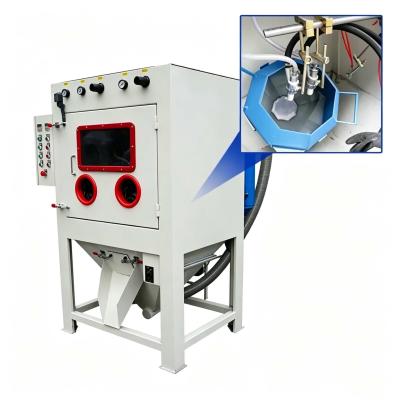 China Rotary Drum Automatic Sand Blasting Machine For Standard Stamped Hardware Small Parts for sale
