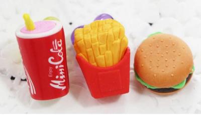 China china 3D food eraser for gift use for kids,safety material for sale