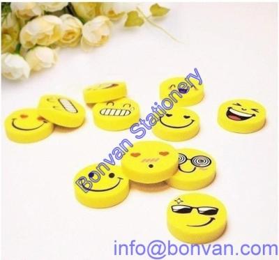 China promotional smile face eraser,gift face eraser with printing for advertising for sale