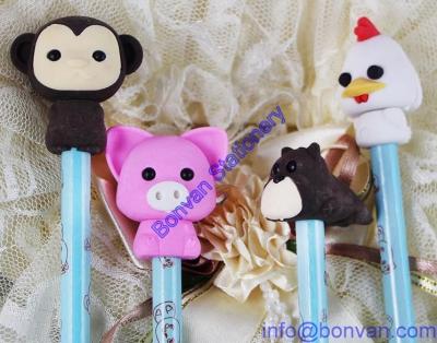 China 3d pencil topper,pencil topper eraser,gift pencil topper eraser from china factory for sale