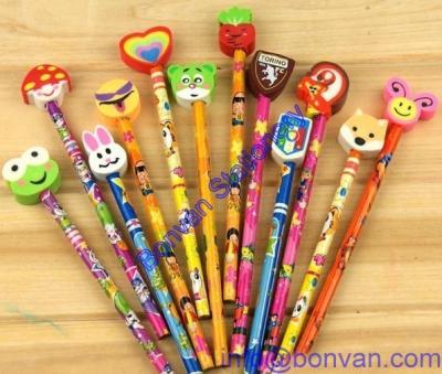 China safety gift children pencil eraser,non toxic pencil eraser, pencil head rubber eraser for sale