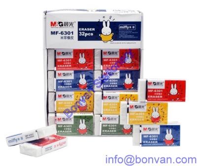China soft white school pencil eraser,good quality pencil rubber eraser in colored box packing for sale