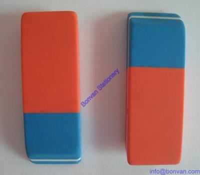 China two color pencil eraser,injected two color pencil rubber for sale