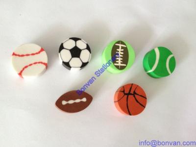 China sport rubber, gift kids rubber,port ball shape eraser from china supplier for sale
