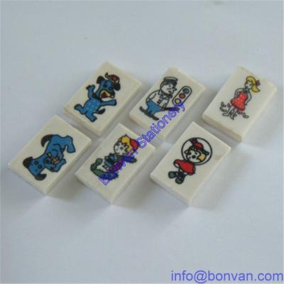 China printed promotional eraser, advertising rubber eraser,good printing quality for sale