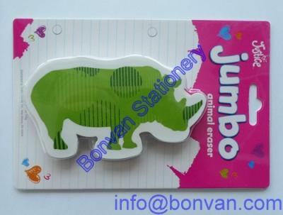 China blister card packed gift eraser,giant size logo printed advertising eraser for sale
