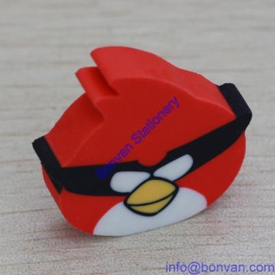 China multi color extruded bird eraser plain bird eraser,gift bird eraser for sale