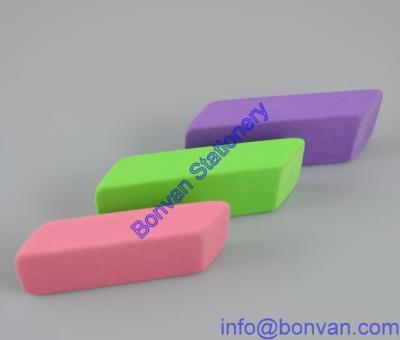 China beveled promotional eraser,beveled office eraser, printed rubber eraser for sale