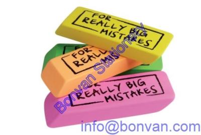China colored beveled eraser,big mistake eraser, big size eraser from china supplier for sale