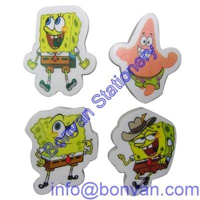 China spong bob eraser,kids gift  promotional spong bob eraser from china manufacturer for sale