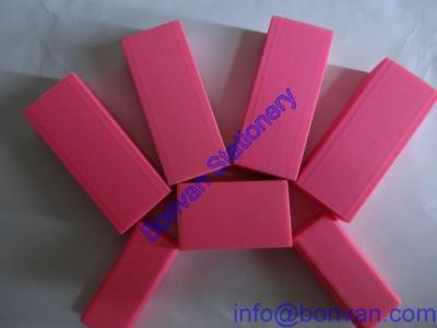 China pink office eraser,pink rubber eraser,pink promotional eraser from factory for sale